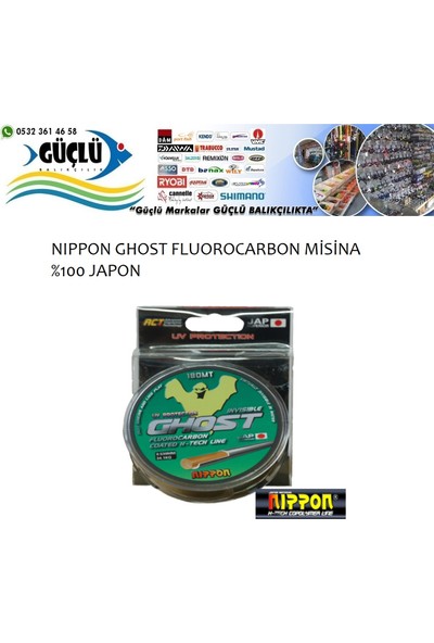 Nıppon Ghost 180 mt Florocarbon 0,171MM - 0,539MM Arası Nıppon Ghost 180 mt Florocarbon 0,171MM - 0,539MM Arası