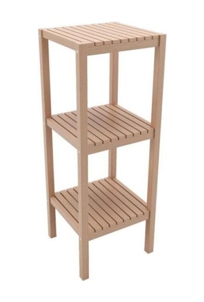 Bienwood BIE-7023 Ahşap Izgaralı 3 Raflı Banyo Rafı (Çıtalı Ayak ) Bienwood BIE-7023 Ahşap Izgaralı 3 Raflı Banyo Rafı (Çıtalı Ayak )