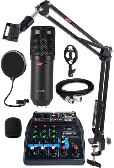 Lastvoice Mix Paket-1 Stüdyo Youtuber Kayıt Ekipman Seti Lastvoice Mix Paket-1 Stüdyo Youtuber Kayıt Ekipman Seti