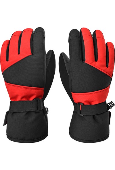 Farfi Rüzgar Geçirmez Kayak Eldiveni - S-M/kırmızı (Yurtdışından)