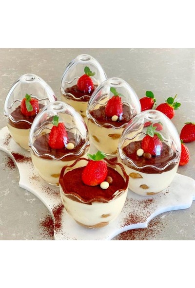 6'lı Cam Yumurta Şekilli Magnolia Kasesi, Magnolia Sunum Kasesi