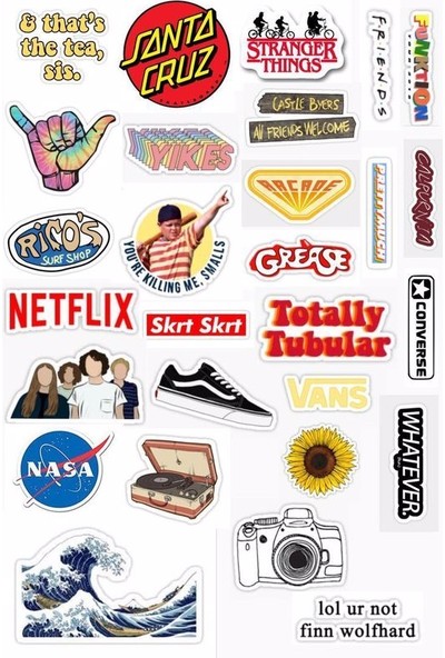 Zobar Markt Zobarmarkt Dizi Temalı Defter Ajanda Planner Laptop Sticker Seti, A4 Boyutu Zobar Markt Zobarmarkt Dizi Temalı Defter Ajanda Planner Laptop Sticker Seti, A4 Boyutu