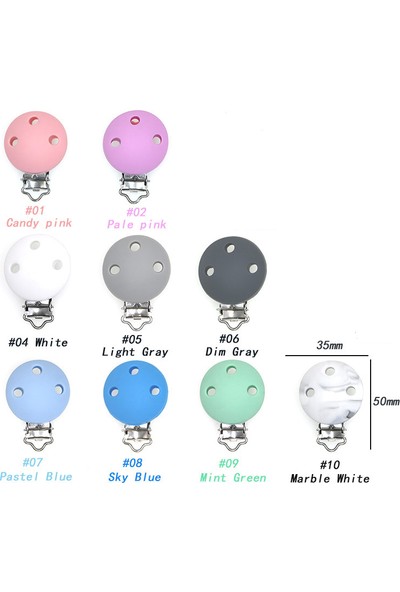 Generic 9 Parçalı Bebek Emzik Klip Dairesel Silikon Diş Klip Dıy Bebek Kukla Zincir Emzik Klip Kemirgen |bebek Diş Klibi (Yurt Dışından)