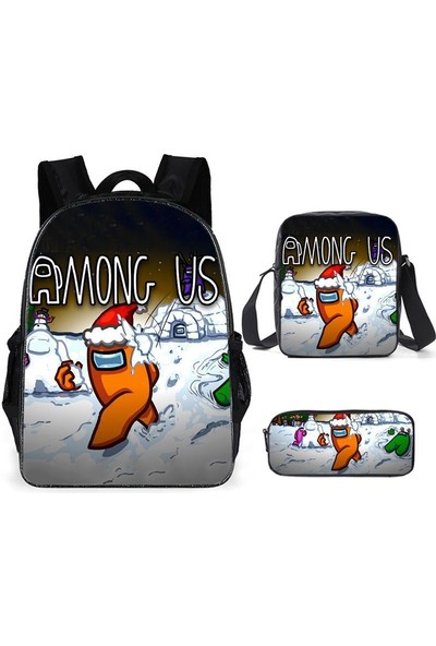 Wonderland Çocuklar Için 3 Adet Among Us Baskılı Okul Sırt Çantası Seti - Çok Renkli (Yurt Dışından) Wonderland Çocuklar Için 3 Adet Among Us Baskılı Okul Sırt Çantası Seti - Çok Renkli (Yurt Dışından)