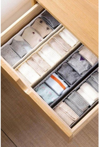 Layrol 4 Adet 5 Gözlü Çekmece Içi Çorap Düzenleyici