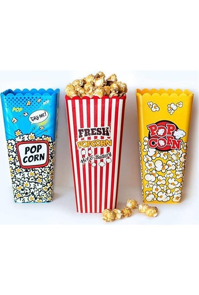 Bernam Retro 3 Lü Mısır ve Atıştırmalık Kovası Seti