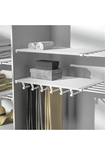 Sanlindou Ayarlanabilir Dolap İçi Düzenleyici Raf -Beyaz (Yurt Dışından)