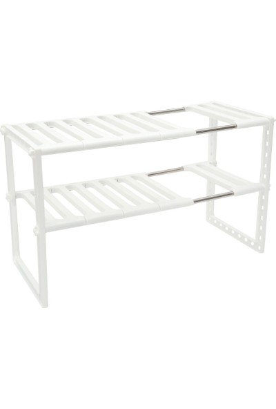 Generic Tutucu Mutfak Raf Organizatör Kat Tipi Ayarlanabilir Uzatılabilir Çift Katmanlı Yemekler Depolama Raf Lavabo Çok Fonksiyonlu Raf Altında | Depolama Tutucular ve Amp;raflar (Yurt Dışından)