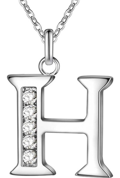 Generic (H) Yüksek Kaliteli Gümüş Kaplama Alfabe Kolye Ilk 26 Mektuplar Kişiselleştirilmiş Charm Kolye (Yurt Dışından) Generic (H) Yüksek Kaliteli Gümüş Kaplama Alfabe Kolye Ilk 26 Mektuplar Kişiselleştirilmiş Charm Kolye (Yurt Dışından)