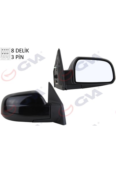 Dış Dikiz Aynası Sağ Tucson 05 Elektrikli Konveks 3 Fiş VM-455ER