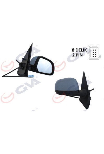 Dış Dikiz Aynası Sağ Dokker-Lodgy 12 Mekanik Sensörlü Astarlı Konveks