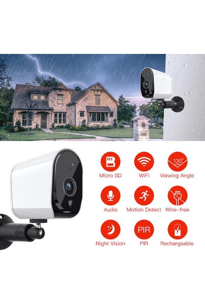 Generic Kamera Full Hd Açık Kapalı Şarj Edilebilir Akülü Kablosuz Güvenlik Wıfı Kamera Cctv Bebek Monitörü | Gözetim Kameraları (Yurt Dışından) Generic Kamera Full Hd Açık Kapalı Şarj Edilebilir Akülü Kablosuz Güvenlik Wıfı Kamera Cctv Bebek Monitörü | Gözetim Kameraları (Yurt Dışından)
