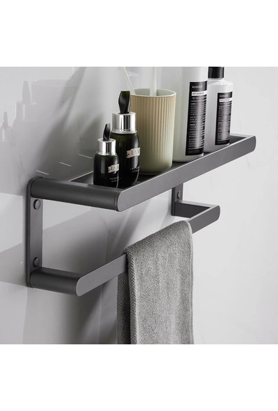 Generic Havlu Askısı Havlu Askısı Demiryolu Duvara Monte Havlu Askısı Banyo Alanı Alüminyum Siyah Havlu Bar Demiryolu Mat Siyah Havlu Tutucu | Havlu Rafları (Yurt Dışından)