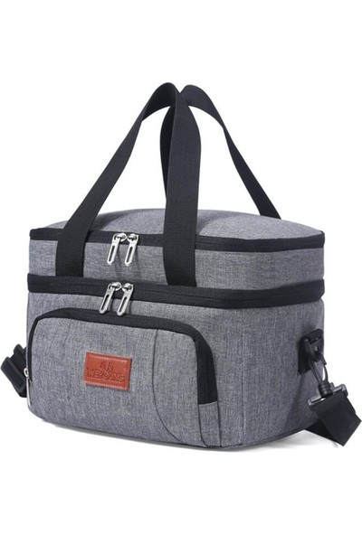 Generic Yalıtımlı Öğle Yemeği Çantası Kadınlar Için Büyük Kapasiteli Termal Piknik Kutusu Omuz Askısı Suya Dayanıklı Fermuar Yemek Hazırlama Soğutucu Paketi | Öğle Yemeği Çantalar (Yurt Dışından)