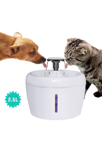 Generic 2.5l Pet Köpek Kedi Çeşmesi Su Içme Besleyici Kase Kedi Köpek Su Dağıtıcı Sessiz Otomatik Içme Çeşmesi Elektrikli USB | Kedi Besleme ve Amp;sulama Malzemeleri (Yurt Dışından)