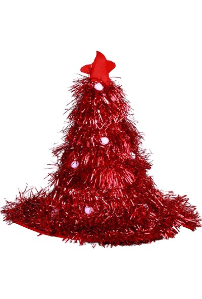 Glitter Noel Şapka Noel Santa Aile Şapkaları Yetişkin Çocuklar Için Bebek Kırmızı