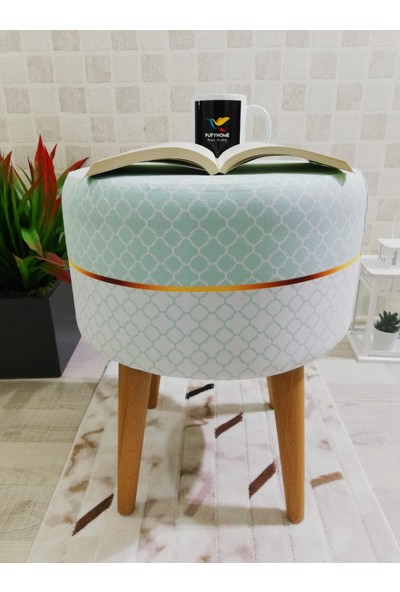 Pufyhome Fiona Gürgen Ayaklı Çok Amaçlı Dekoratif Puf Koltuk