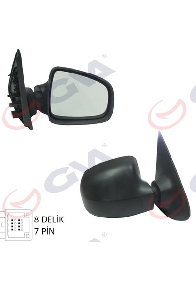 Dış Dikiz Aynası Sağ Logan Sandero-Mcv 12 Elektrikli Isıtmalı Konveks 7 Fiş VM-6804EHSR