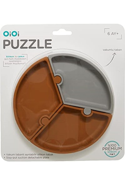 Oioi Silikon Puzzle - Woody Brown/gri Puzzle Oioi Silikon Puzzle - Woody Brown/gri Puzzle