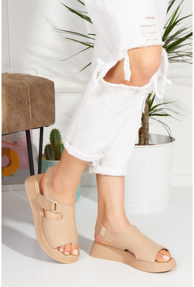 Spoty Shopping Tomi Krem Cilt Sandalet Spoty Shopping Tomi Krem Cilt Sandalet