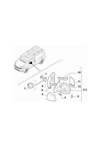 Dış Dikiz Aynası Sağ Doblo