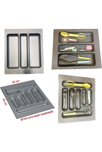 Lira Çekmece Düzenleyici Kaşıklık ve Kepçelik 42 x 49 Cm(38 x 41 Cm'e Kadar Kısaltılabilir.) Lira Çekmece Düzenleyici Kaşıklık ve Kepçelik 42 x 49 Cm(38 x 41 Cm'e Kadar Kısaltılabilir.)