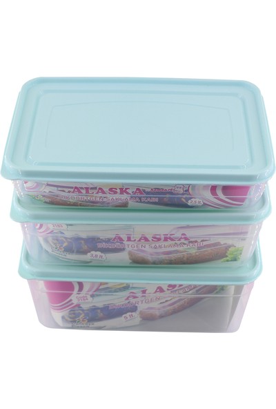 Çankaya Plastik Alaska Dikdörtgen Saklama Kabı 3'lü Set - 11LT Çankaya Plastik Alaska Dikdörtgen Saklama Kabı 3'lü Set - 11LT