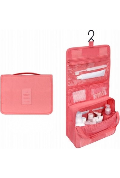 GoodSell Seyahat Tipi Organizer Kozmetik Kişisel Bakım Çantası Su Geçirmez Somon GoodSell Seyahat Tipi Organizer Kozmetik Kişisel Bakım Çantası Su Geçirmez Somon