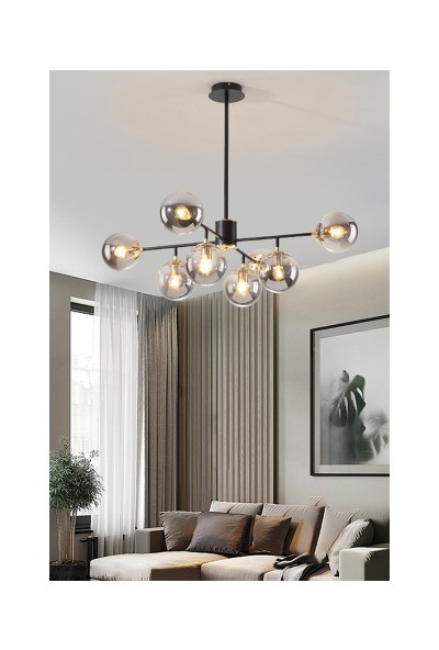 Ömür Avize Sicilya Modern Globe (Kapalı) Camlı Sekizli Avize Ömür Avize Sicilya Modern Globe (Kapalı) Camlı Sekizli Avize