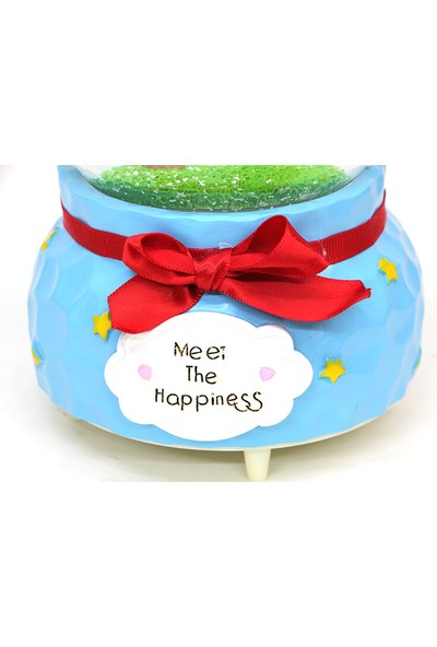 Den Işıklı Müzikli Kar Küresi Mutlulukla Tanışmam