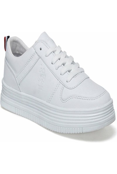 U.S. Polo Assn. U.s.polo Surı 100371036 Kalın Tabanlı Bagcıklı Kadın Ayakkab Beyaz