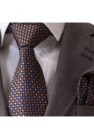 Exve Exclusive Lacivert Bakır Kareli Mendili Sabit Dikişli Kravat Mendil Seti Kravat Mendil Seti Exve Exclusive Lacivert Bakır Kareli Mendili Sabit Dikişli Kravat Mendil Seti Kravat Mendil Seti