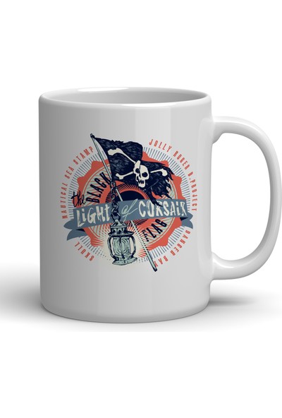 Nacarlar Korsan Bayrağı Baskılı Kupa Bardak