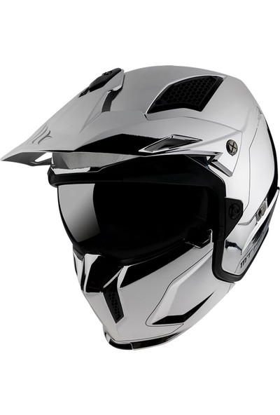 mt Street Fighter Chromed A2 Çene Açilir Motosiklet Kaski