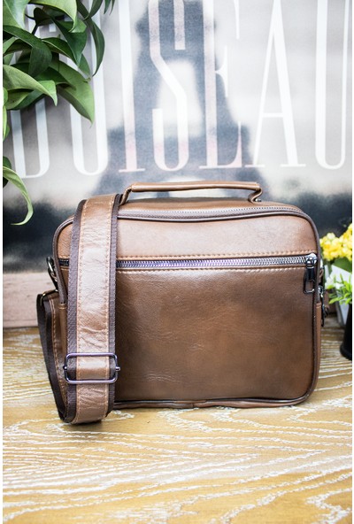 Willpolo Yatay Hakiki Deri El ve Omuz Çantası