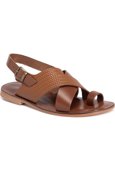 Taba Deri Erkek Sandalet 55188A29 Taba Deri Erkek Sandalet 55188A29