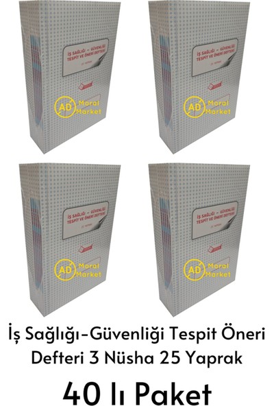Uysal Iş Sağlığı Güvenliği Tespit ve Öneri Defteri 3 Nüsha 25 Yaprak 40'lı Paket Uysal Iş Sağlığı Güvenliği Tespit ve Öneri Defteri 3 Nüsha 25 Yaprak 40'lı Paket