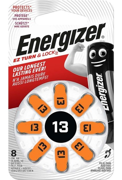 Energizer 13 Numara Işitme Cihazı Pili 8'li