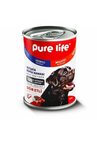 Pure Life Sığır Etli Köpek Konservesi 415GR