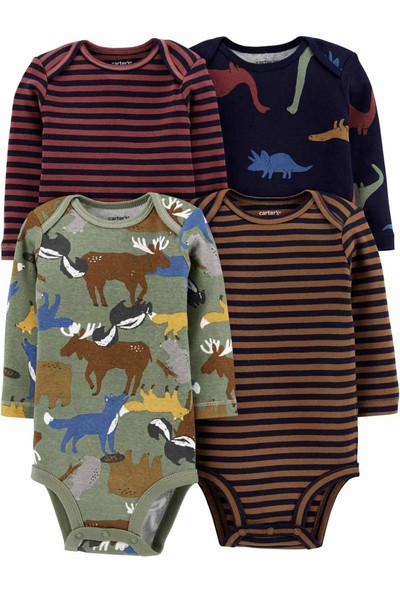 Carter's Carters Layette Erkek Bebek 4'lü Body 1M102410 Carter's Carters Layette Erkek Bebek 4'lü Body 1M102410