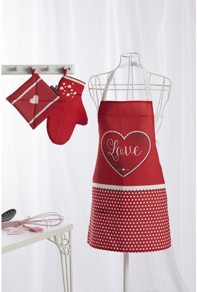 Love Mutfak Önlüğü Seti