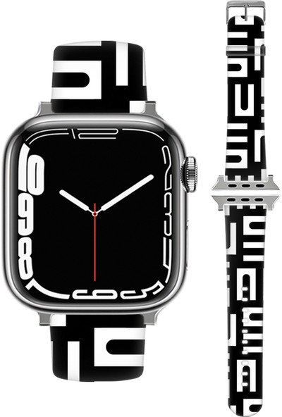 Cekuonline Apple Watch Uyumlu 1 2 3 4 6 7 Se 44 mm Popart Silikon Kordon Kayış - Seam Tasarım Cekuonline Apple Watch Uyumlu 1 2 3 4 6 7 Se 44 mm Popart Silikon Kordon Kayış - Seam Tasarım