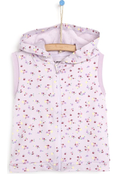 Tuffy Winter Flowers Kapüşonlu Yelek