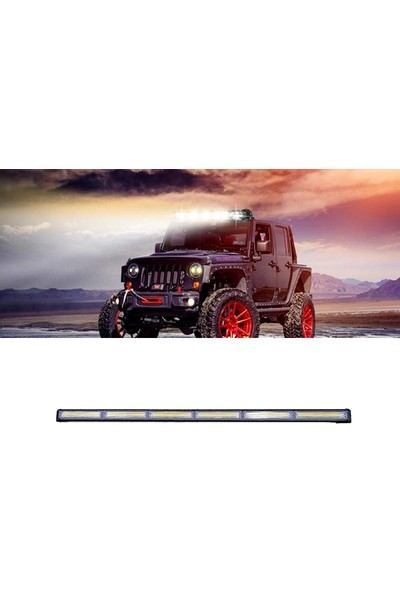 Beyaz Çakar LED Bar 88CM Yüksek Işık 24W Cob LED Bar Off Road