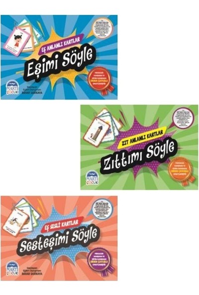 Martı Yayınları Eş Anlamlı +Zıt Anlamlı + Eş Sesli Kart Seti Martı Yayınları Eş Anlamlı +Zıt Anlamlı + Eş Sesli Kart Seti