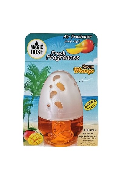Magic Dose Mango Cam Küre Koku Kavun Kokulu Oda Kokusu - Mangolu Kavunlu Araç Kokusu 100ML Araba Ev Ofis Kokusu Magic Dose Mango Cam Küre Koku Kavun Kokulu Oda Kokusu - Mangolu Kavunlu Araç Kokusu 100ML Araba Ev Ofis Kokusu