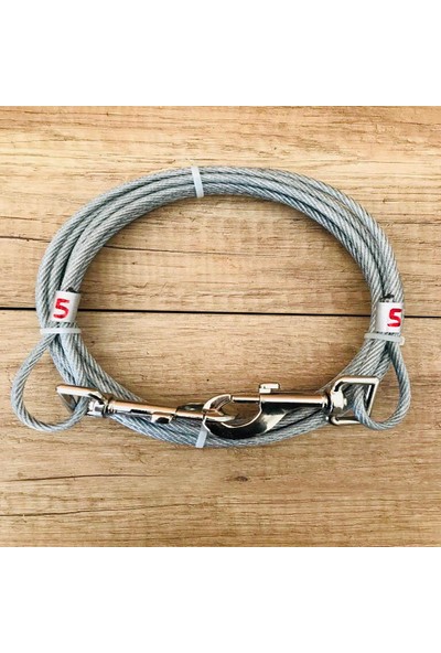 Lidersan Çelik 6 mm 5 Metre Köpek Bahçe Bağlama Halat Lidersan Çelik 6 mm 5 Metre Köpek Bahçe Bağlama Halat