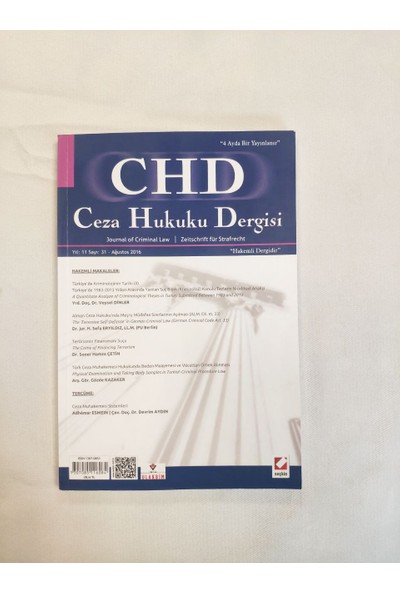 Chd Ceza Hukuku Dergisi