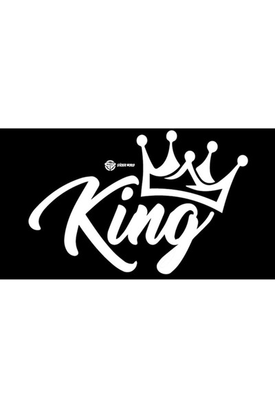 King Taçlı Sticker 16 cm