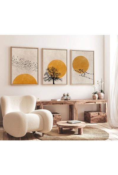 Huhuli Ahşap Çerçeveli Minimalist Tablo